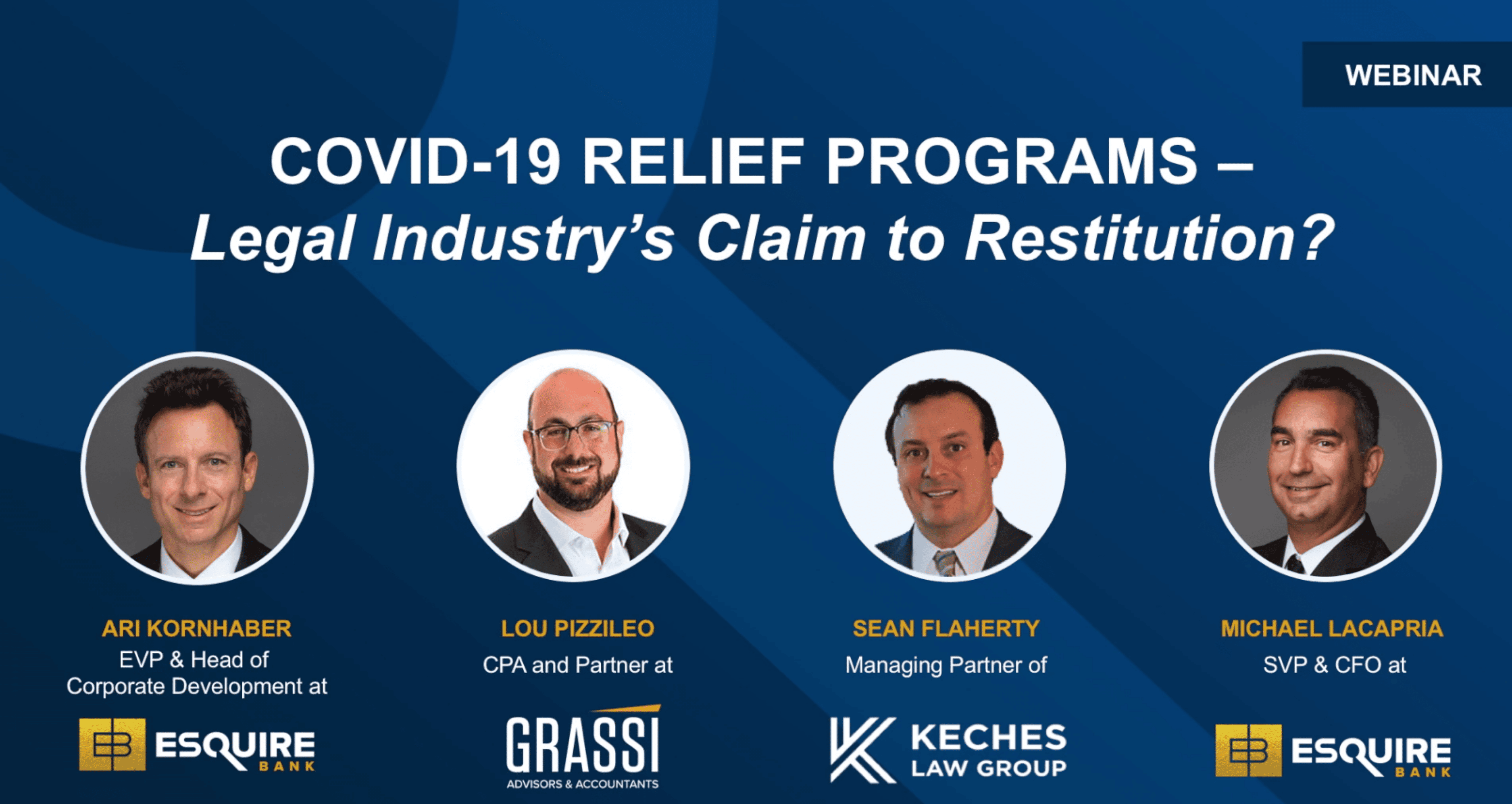 COVID 19 Relief Programs - Legal Industry's Claim to Restitution ...